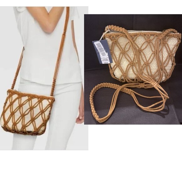 Universal Thread | Bags | Universal Thread Straw And Macrame Cord Purse ...
